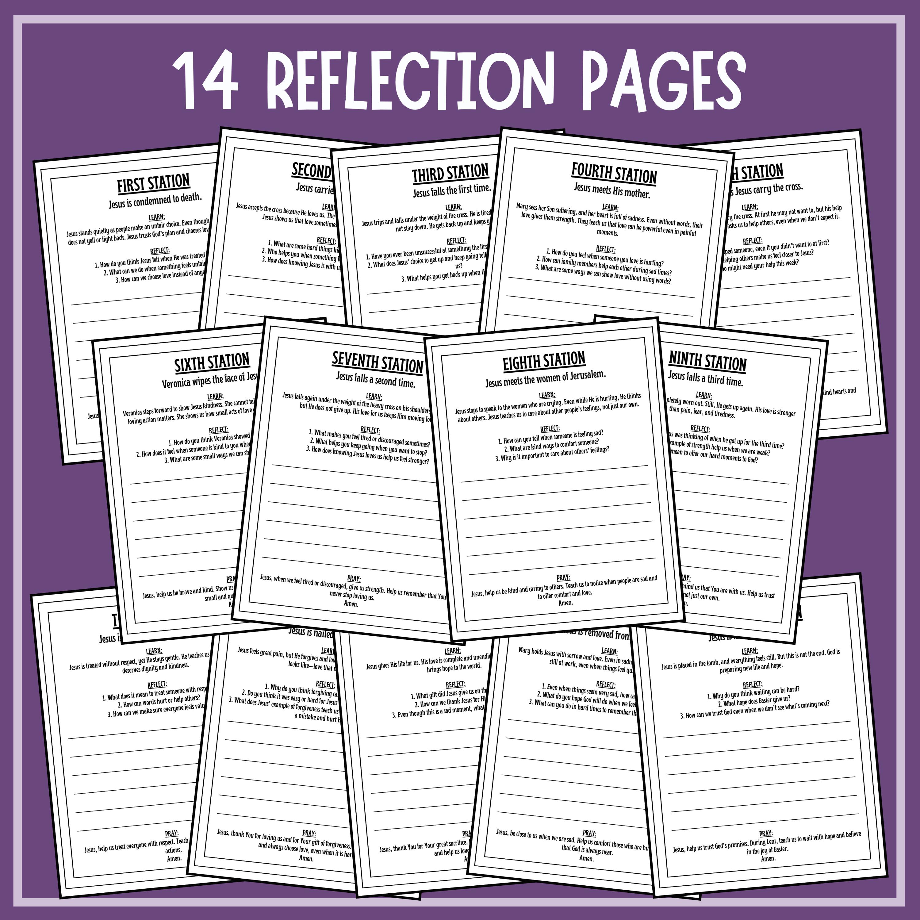 Stations of the Cross Kids Coloring Reflection Prayer Book Journal ...