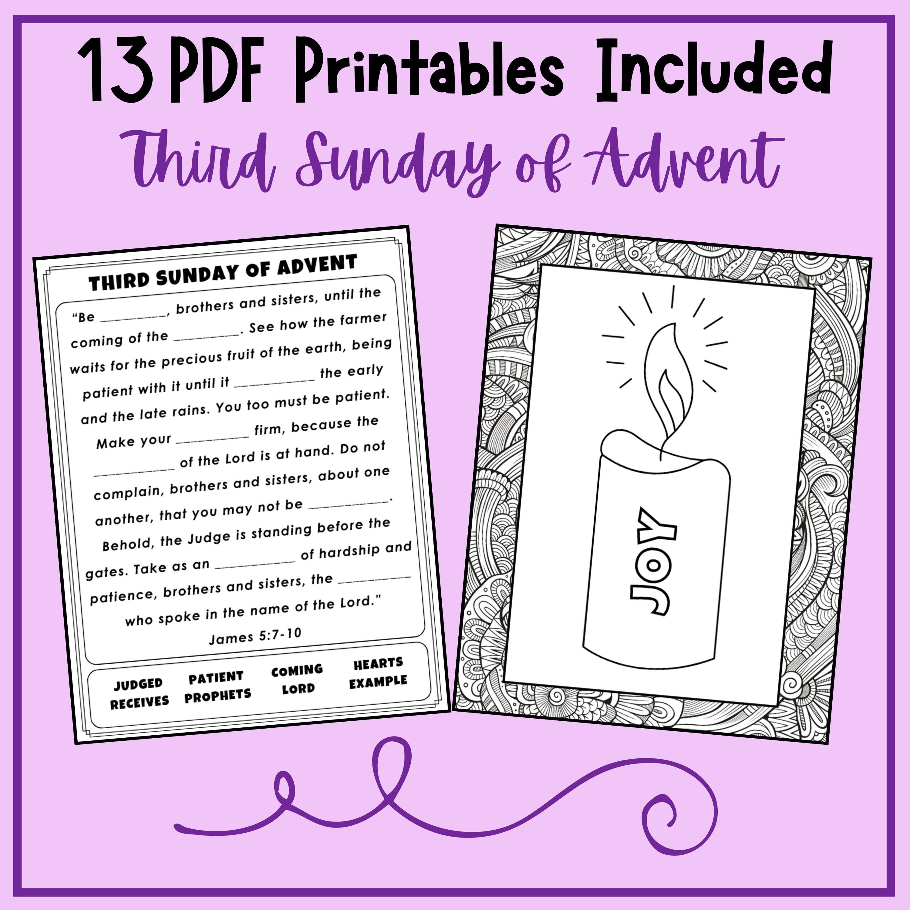 Advent Activities, Coloring Pages, and Prayer Printables for Kids - Etsy