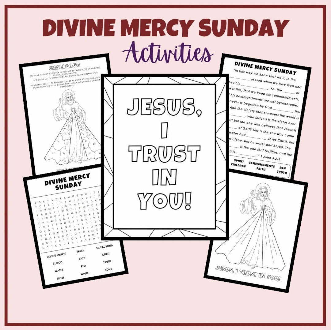 Divine Mercy Sunday Activities for Kids - Catholic Coloring Pages and ...