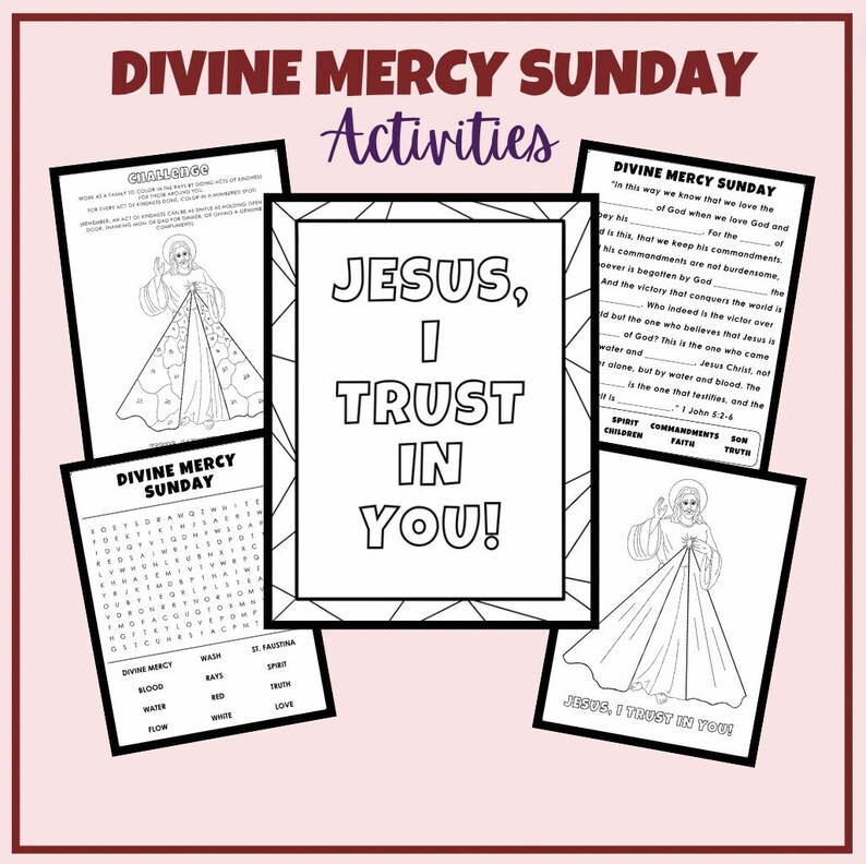Divine Mercy Sunday Activities for Kids - Catholic Coloring Pages and ...