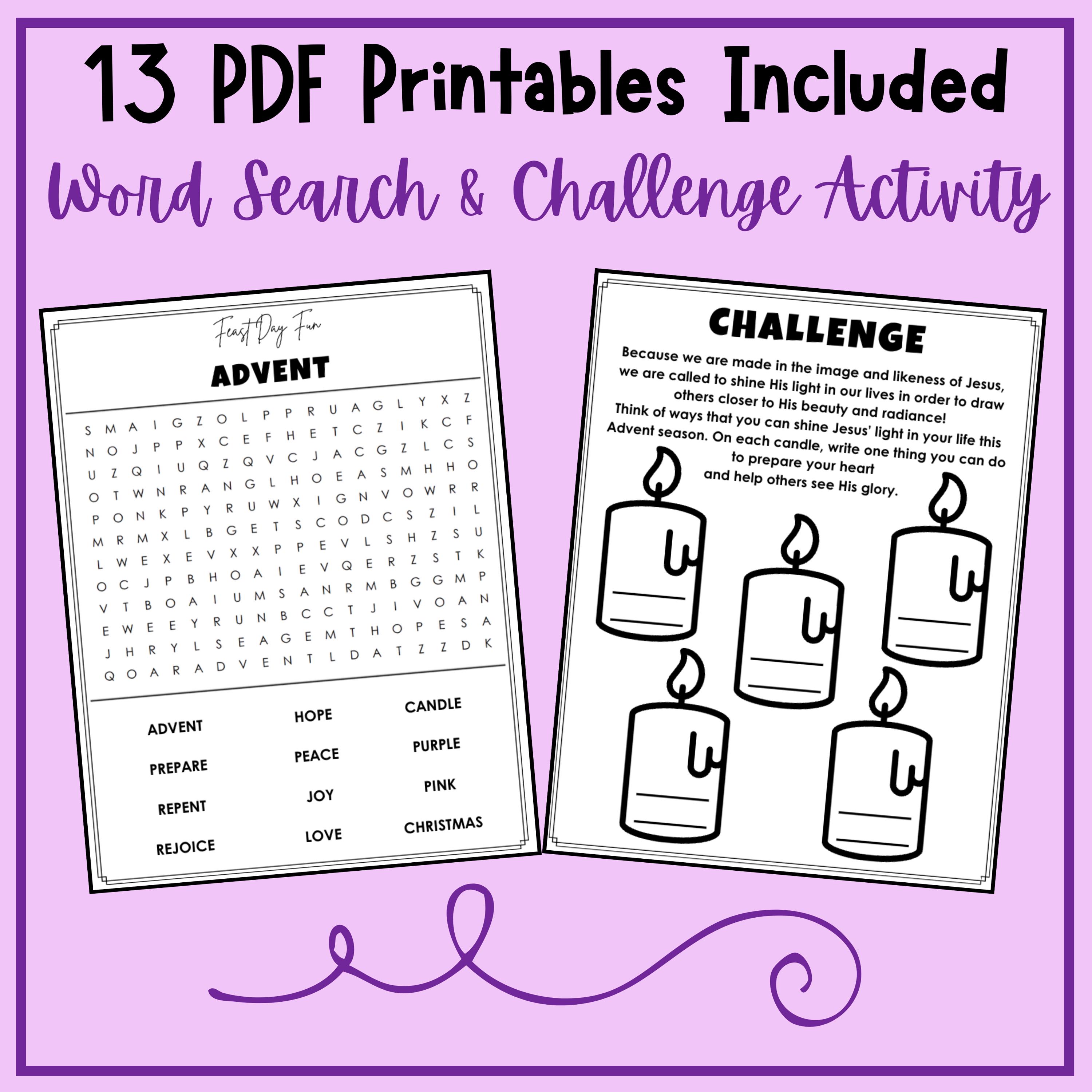 Advent Activities, Coloring Pages, and Prayer Printables for Kids - Etsy