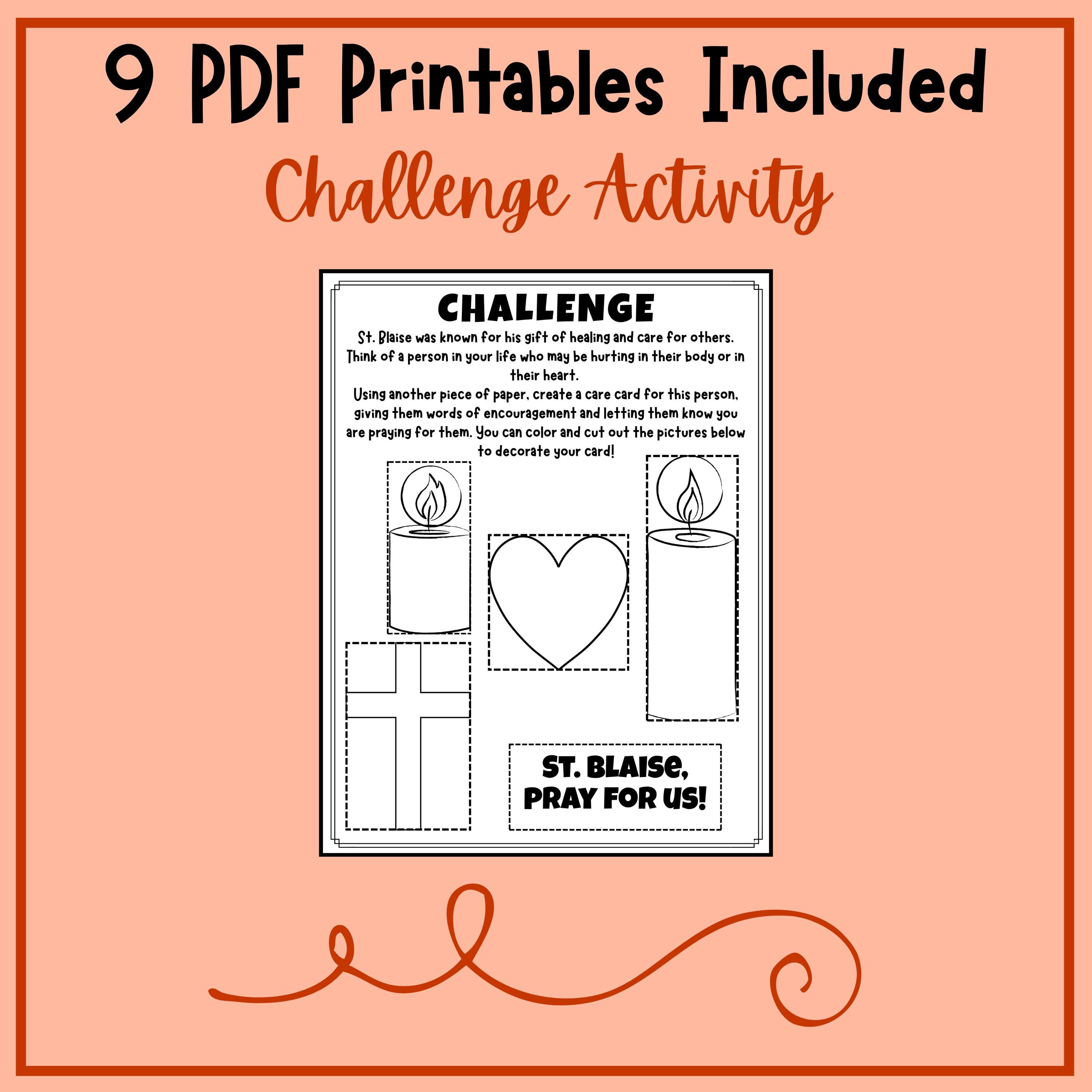 St. Blaise Feast Day Kids Activities Printable Catholic Worksheets ...
