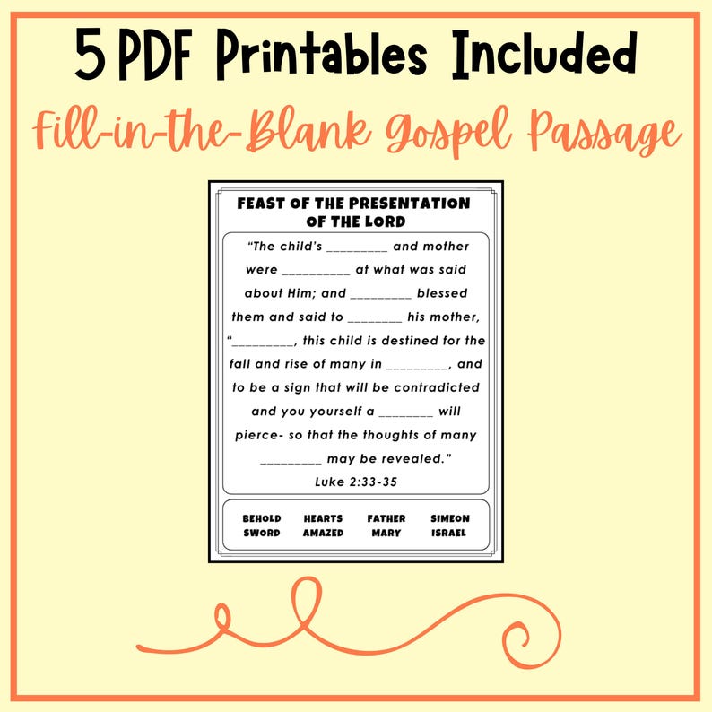 Feast of the Presentation of the Lord Jesus Kids Printable Coloring ...