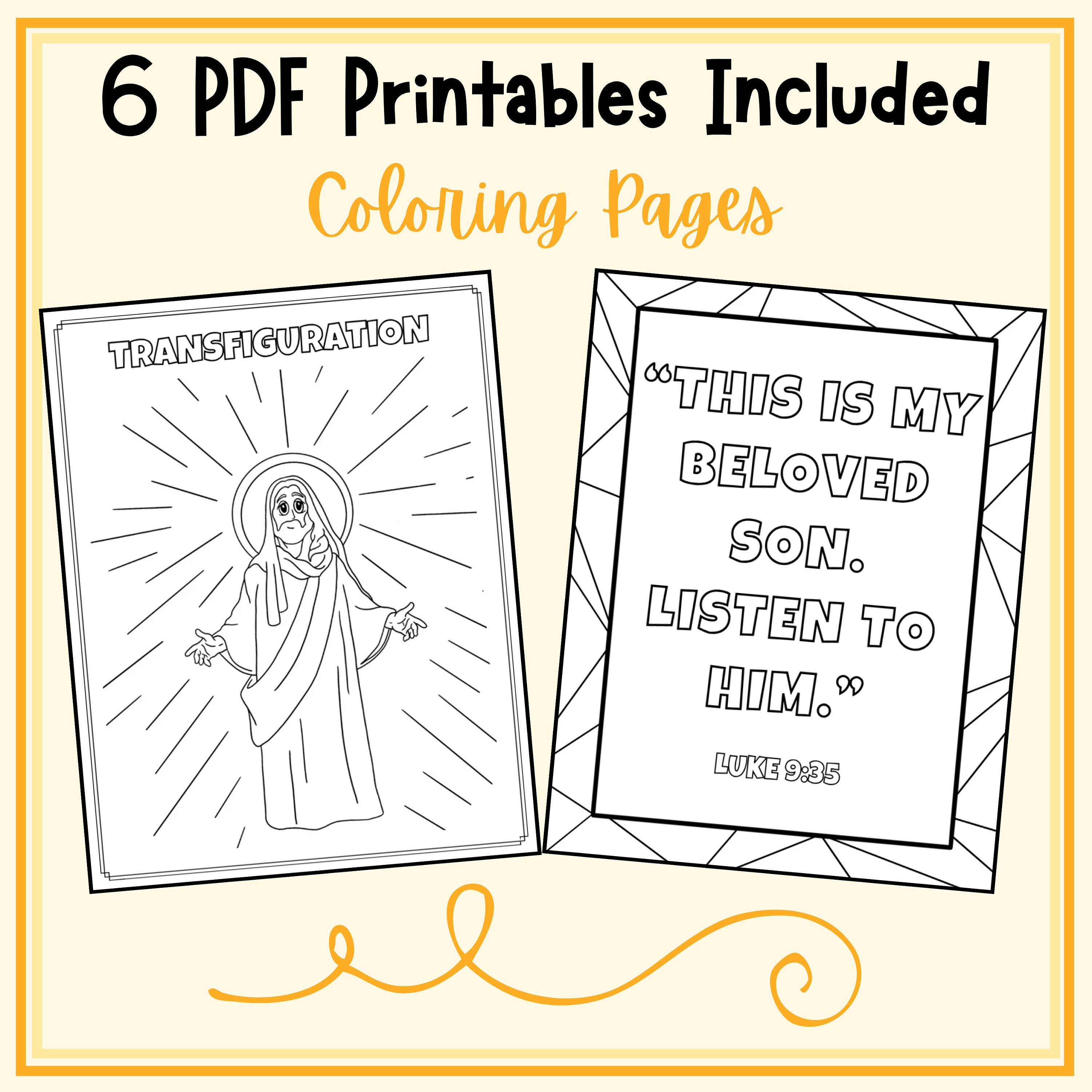 Transfiguration of Jesus Printable August Feast Day Activities and ...