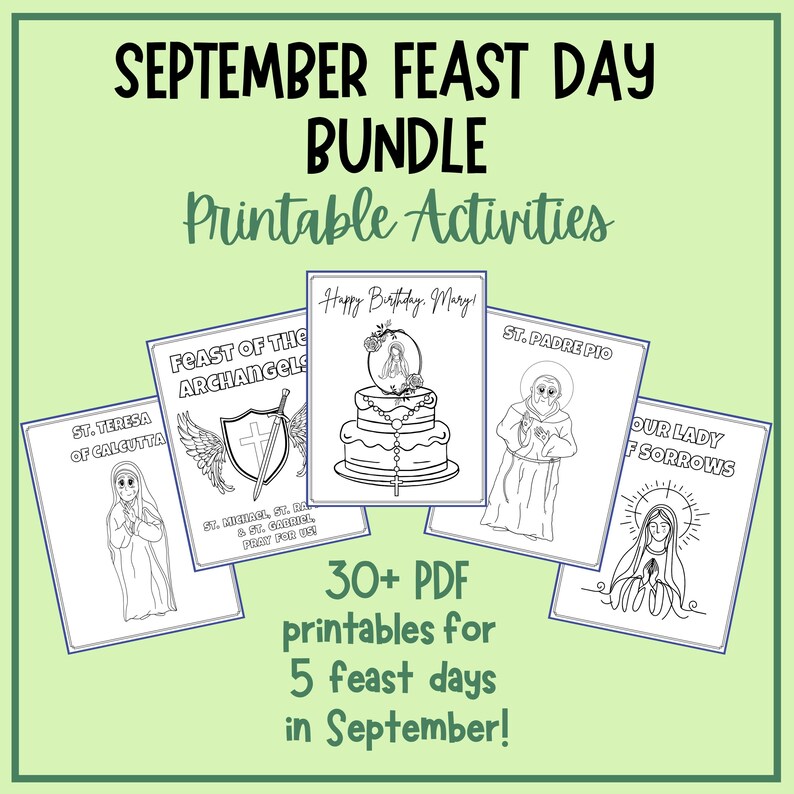 Our Lady of Sorrows Feast Day Kids Activities Printable | Seven Sorrows ...