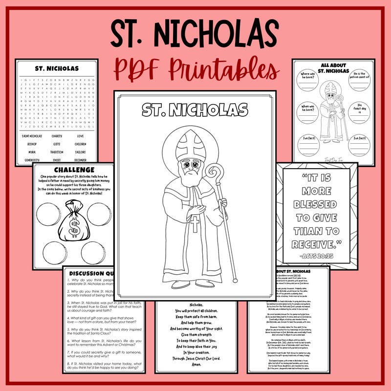 St Nicholas Print Out - Etsy