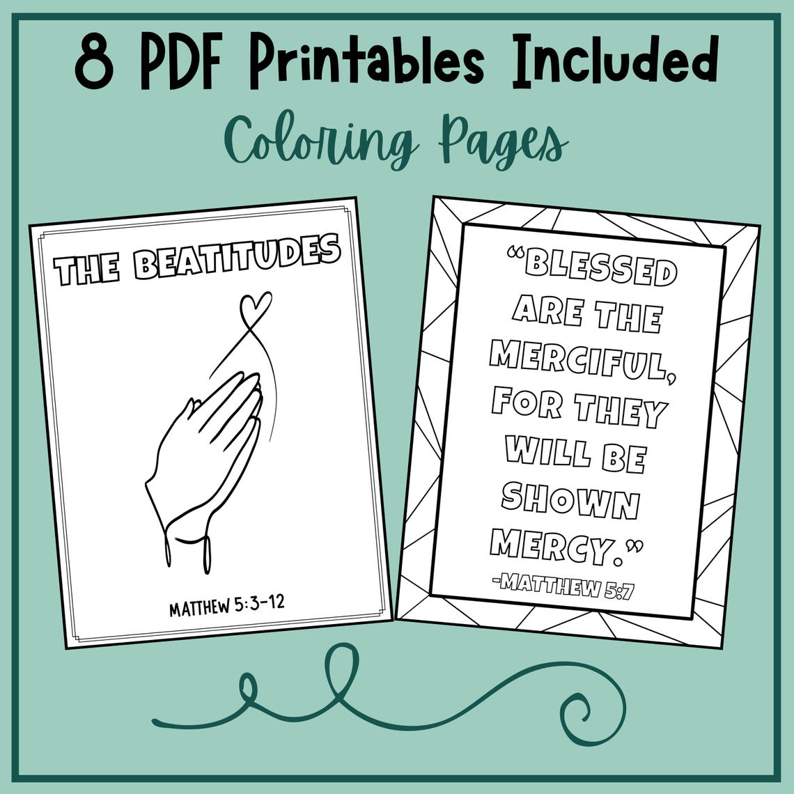 Beatitudes Printable Activities Coloring Word Search Crossword Mass ...
