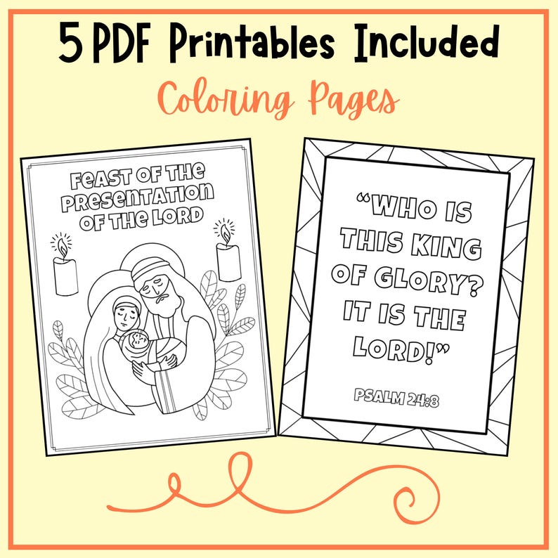 Feast of the Presentation of the Lord Jesus Kids Printable Coloring ...