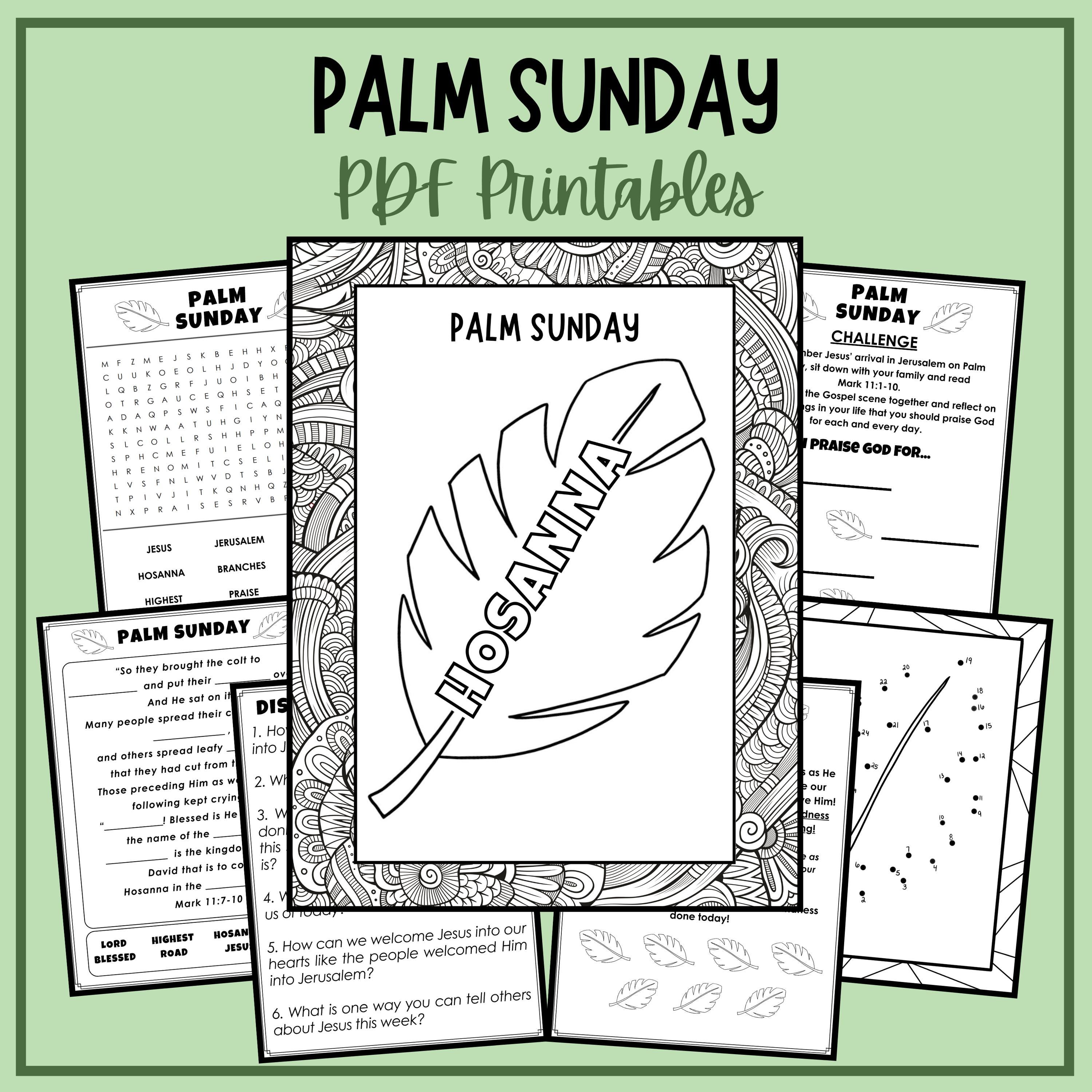Holy Week Activities Bundle Palm Sunday Holy Thursday Good Friday Holy ...