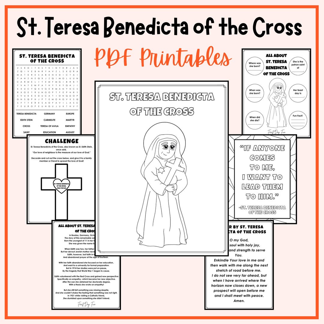 St Teresa Benedicta of the Cross | St Edith Stein Printable August ...