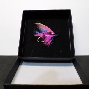 Pink & Baby Blue Superior Quality Salmon Fly Brooch Pin - Etsy