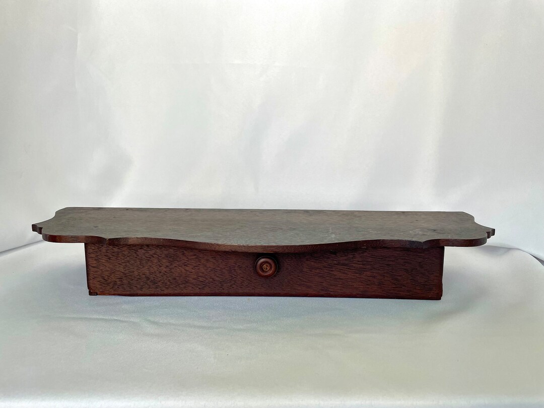 MCM Wood Wall Shelf With Single Drawer - Etsy