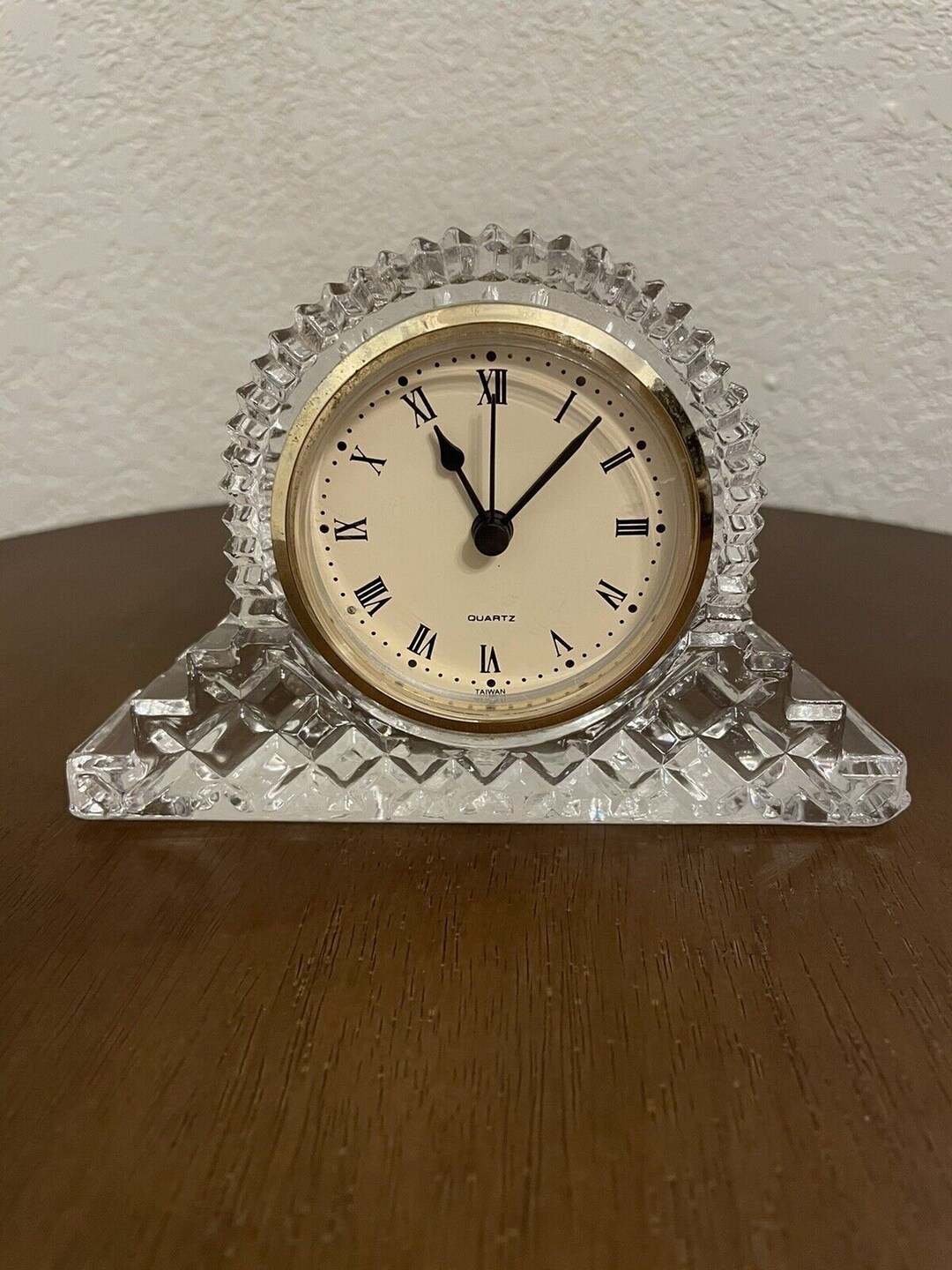24% Lead Crystal Clock by Godinger Quartz - Etsy