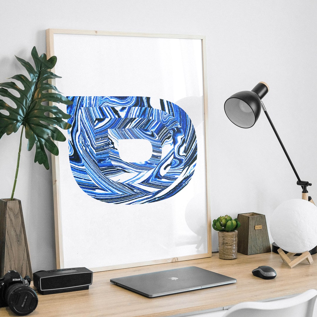 The Letter 'D' Illustrated Wall Art, Digital Print, Abstract Art - Etsy