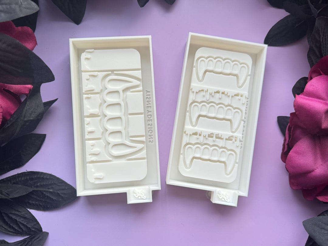 Bloody Vampire Fangs Mold Wax Melt Snap Bar, Silicone Mold, Vampire ...