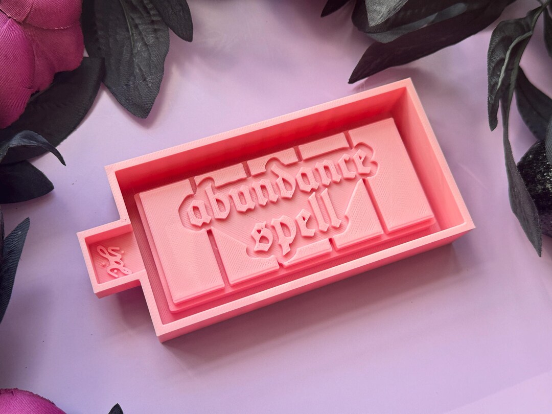 Abundance Spell Wax Melt Mold, Silicone Mold, Snap Bar 3D Master Mold ...