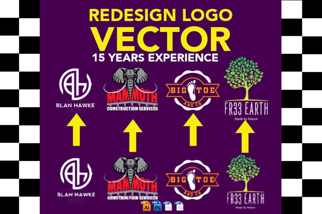 Logo Redesign in to Vector Files, Logo Design, Company Logo Redesign ...