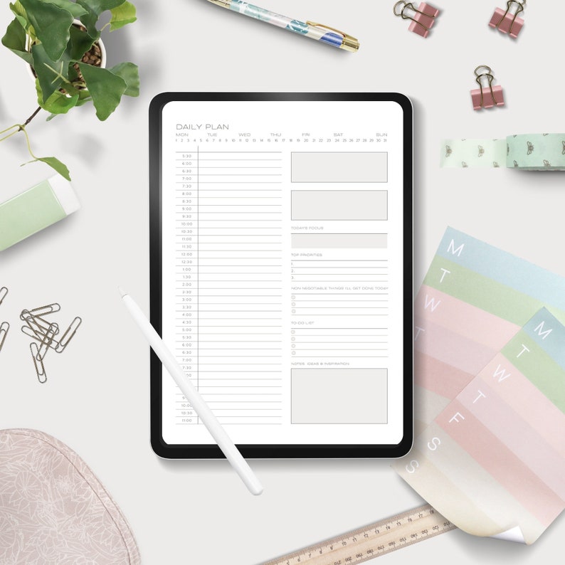 Goodnotes Notebook Dividers, 6 Sections, INSTANT DOWNLOAD, 10 Page ...