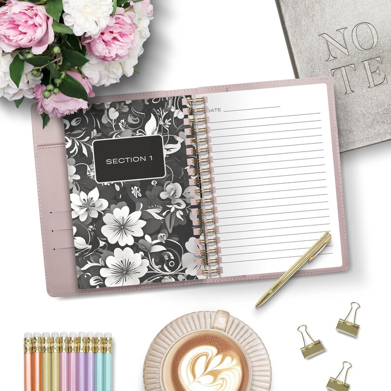 Goodnotes Notebook Dividers, 6 Sections, INSTANT DOWNLOAD, 10 Page ...