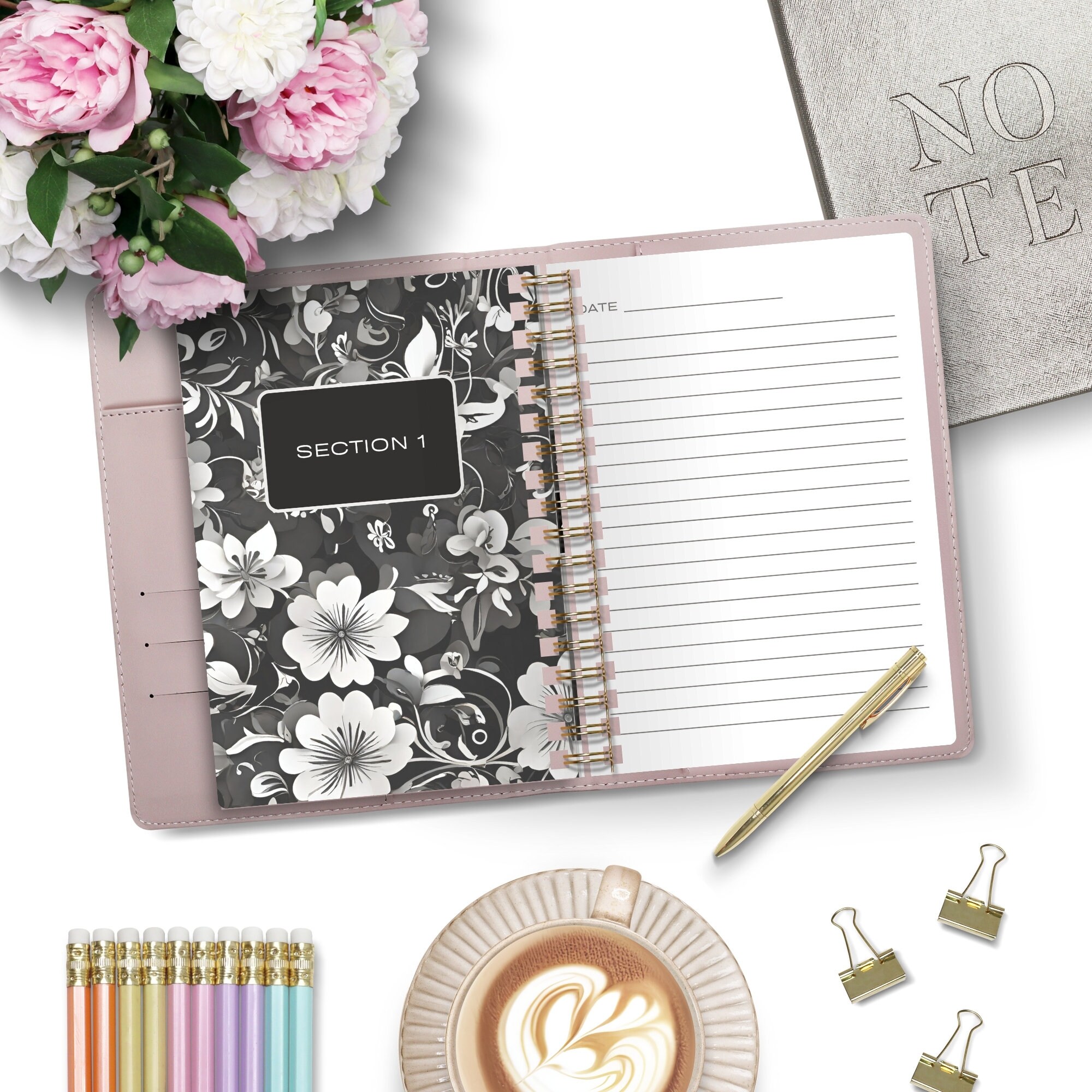 Goodnotes Notebook Dividers, 6 Sections, INSTANT DOWNLOAD, 10 Page ...