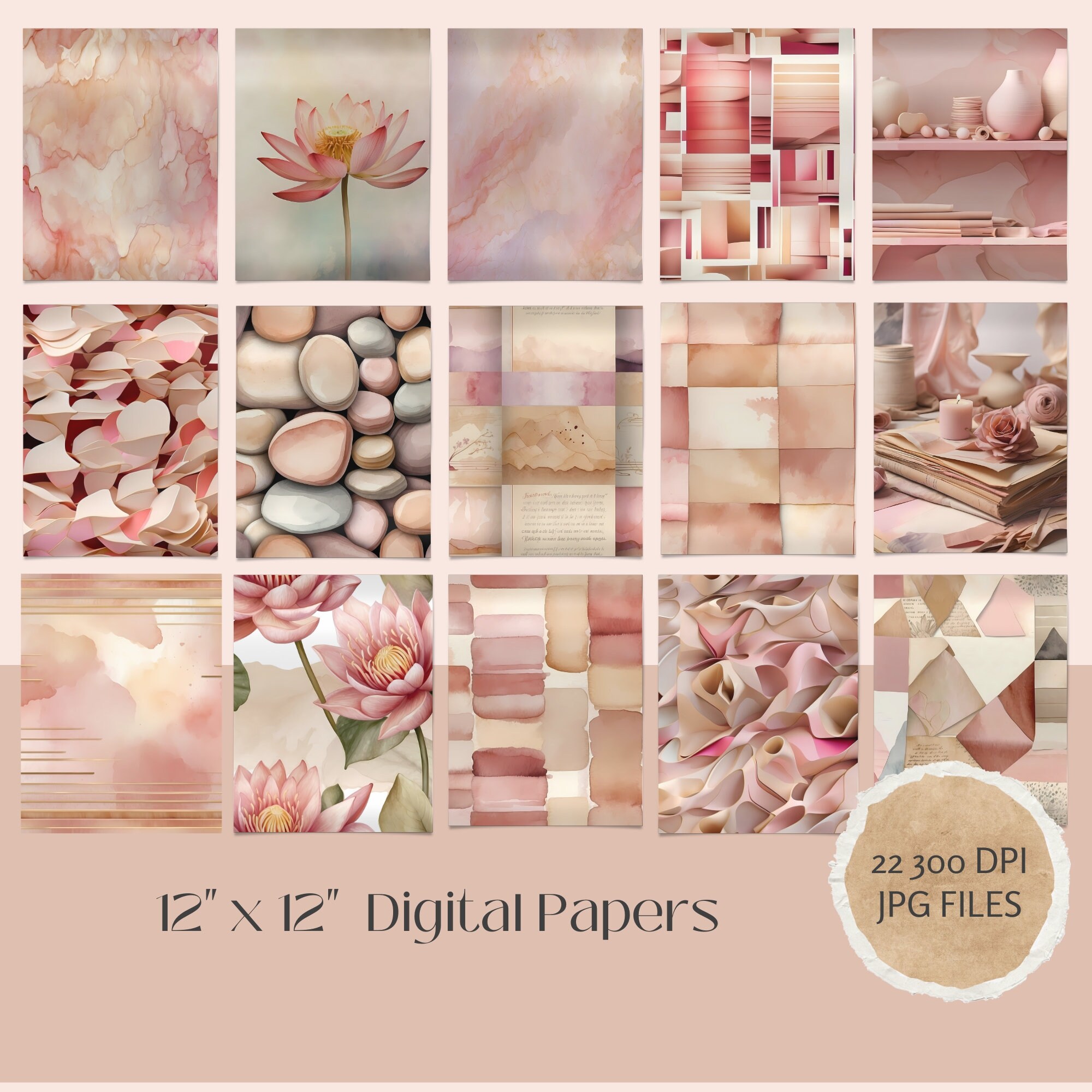 Wellness Coach Digital Paper, INSTANT DOWNLOAD, Journal Notebook ...