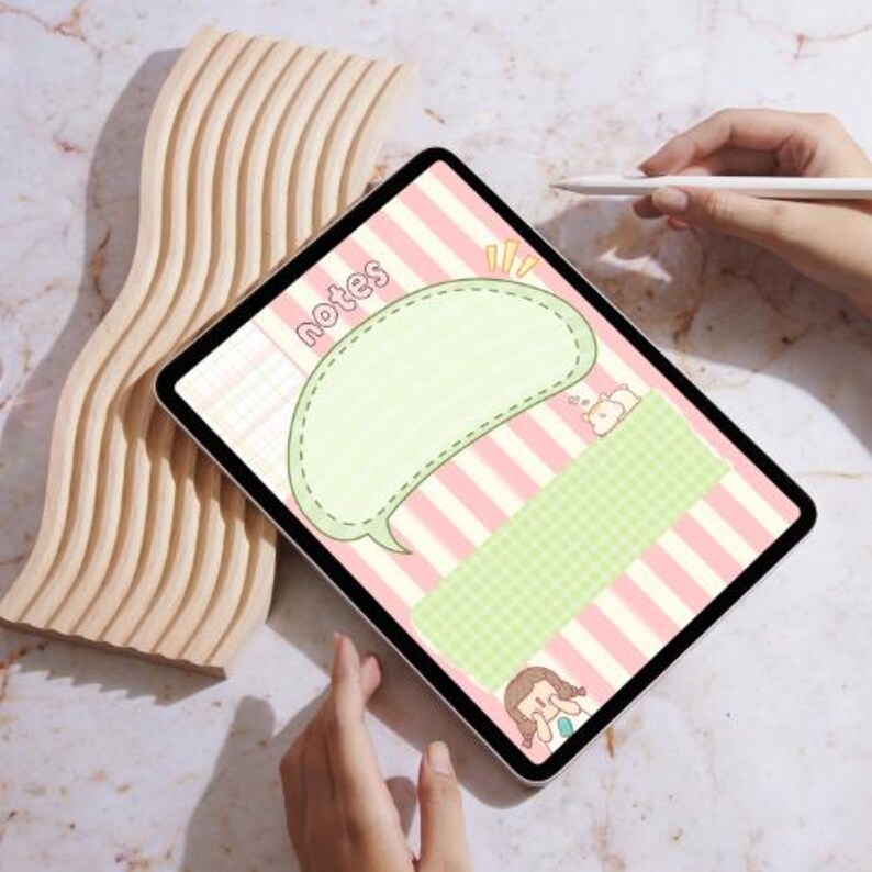 Girly Note-taking Pages | Digital Download | Set of 6 Printable ...