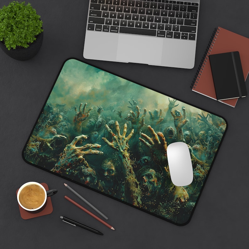 Zombie Nightmare Gaming Desk Mat, Undead Horde, Magic Playmat, TCG ...