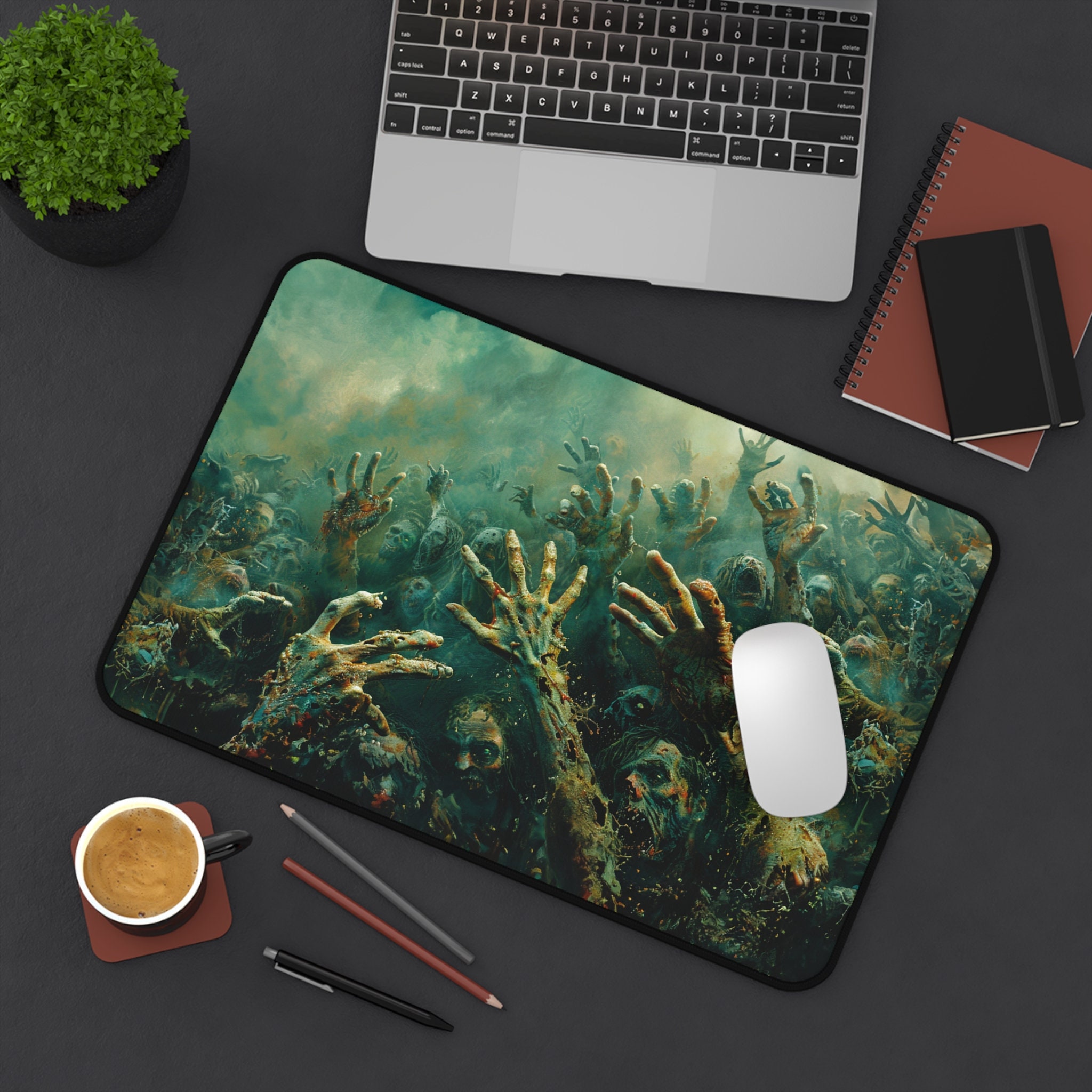 Zombie Nightmare Gaming Desk Mat, Undead Horde, Magic Playmat, TCG ...