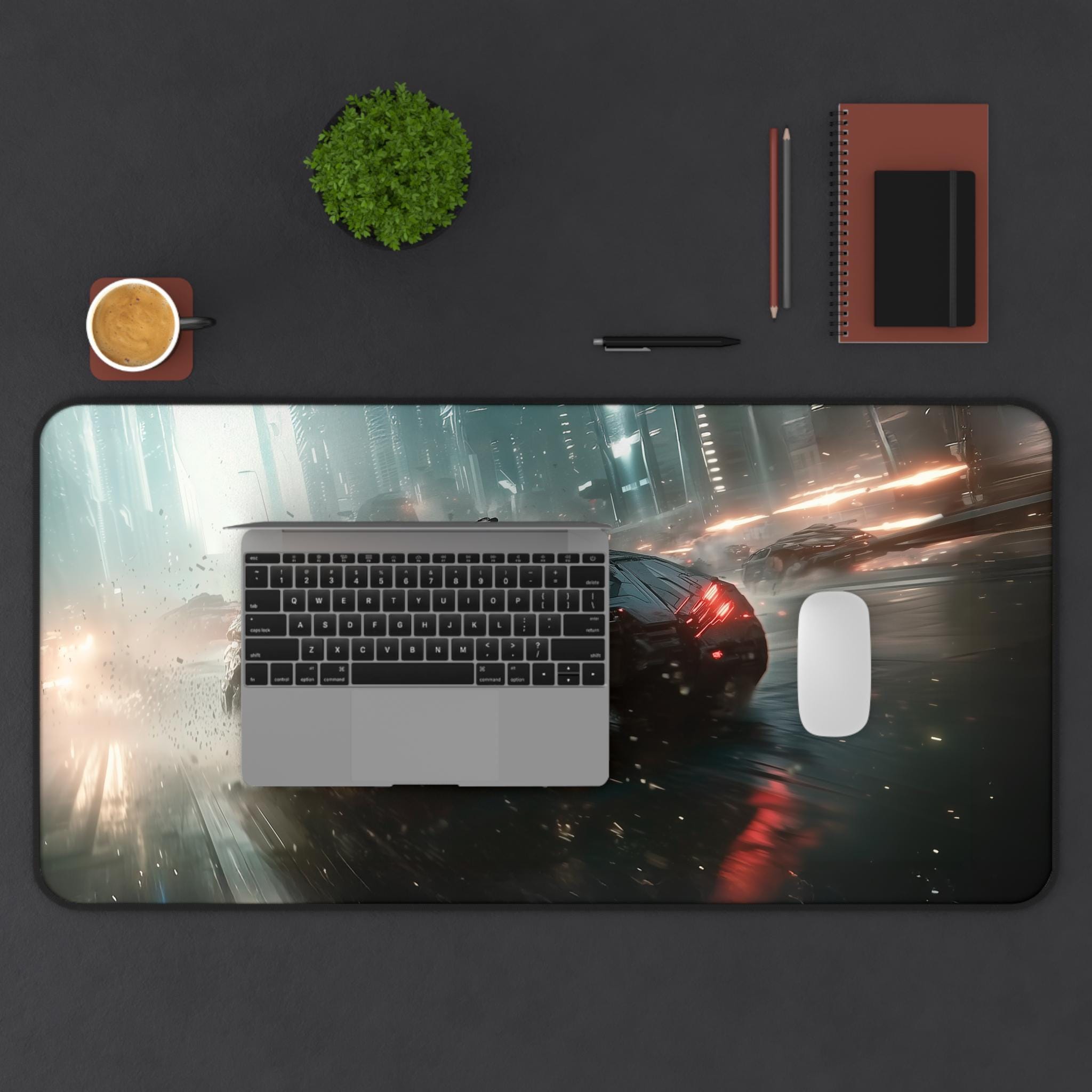 Gaming Playmat, Street Knight Desk Mat for Sci-fi Fans, Urban Tank ...