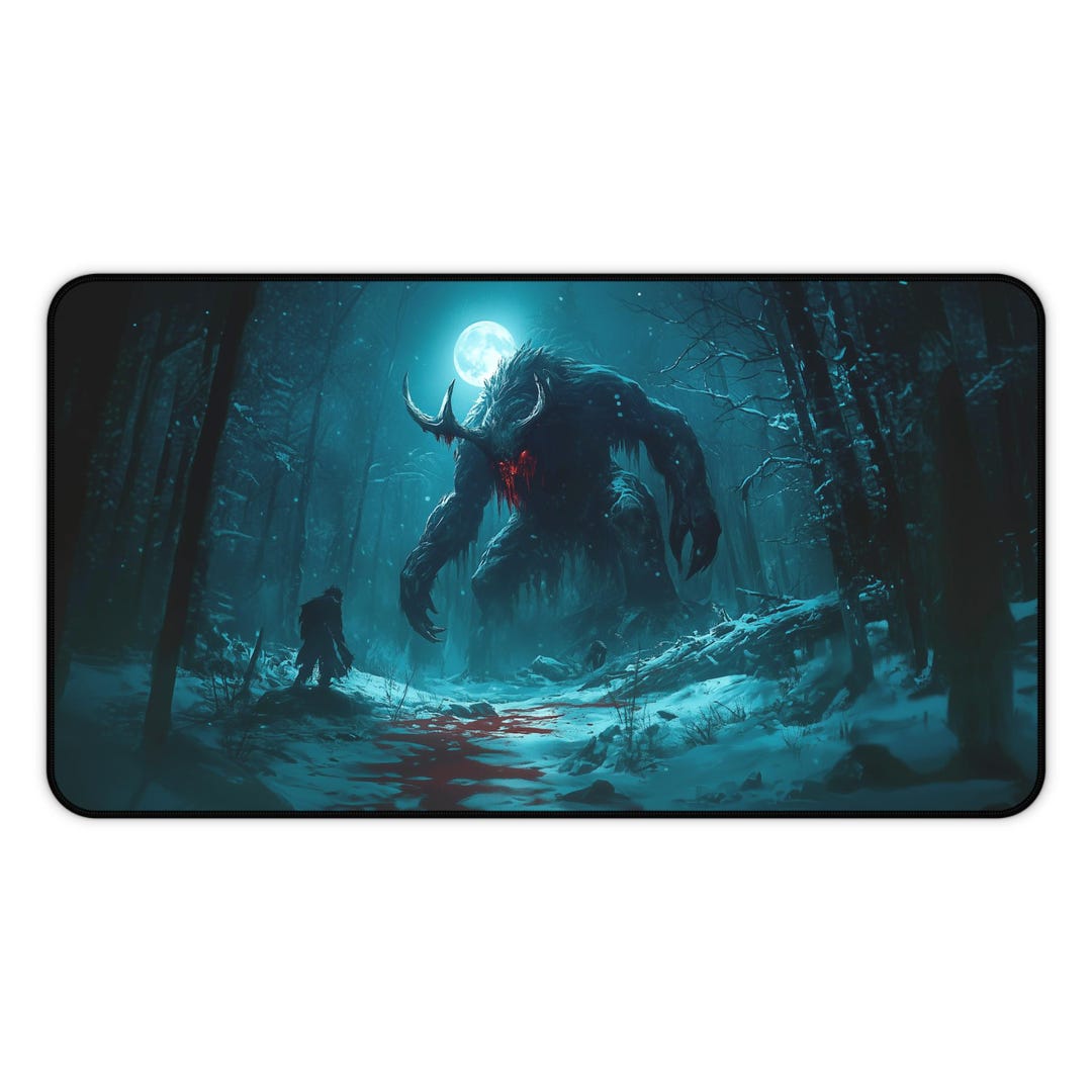 Wendigo Hunting Grounds Fantasy Gaming Desk Mat, Magic, TCG Playmat ...