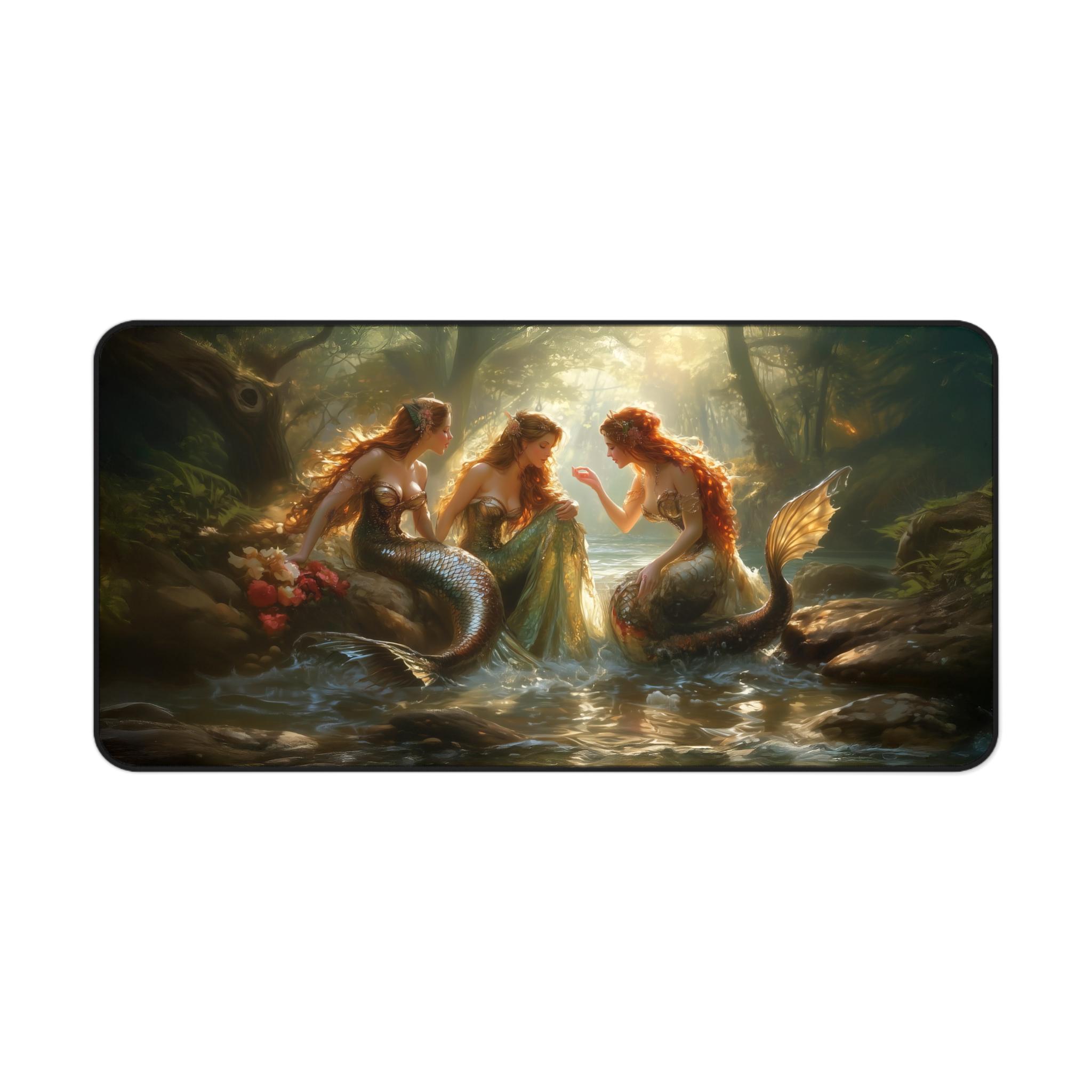 Vintage Little Mermaid Fairy Tale Playmat, Fantasy Desk Mat, Sea Game ...