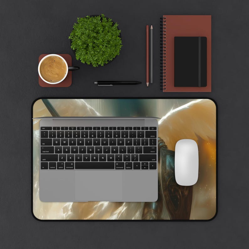 Archangel Religious Desk Mat, Armor of God Angel Playmat, Christian ...