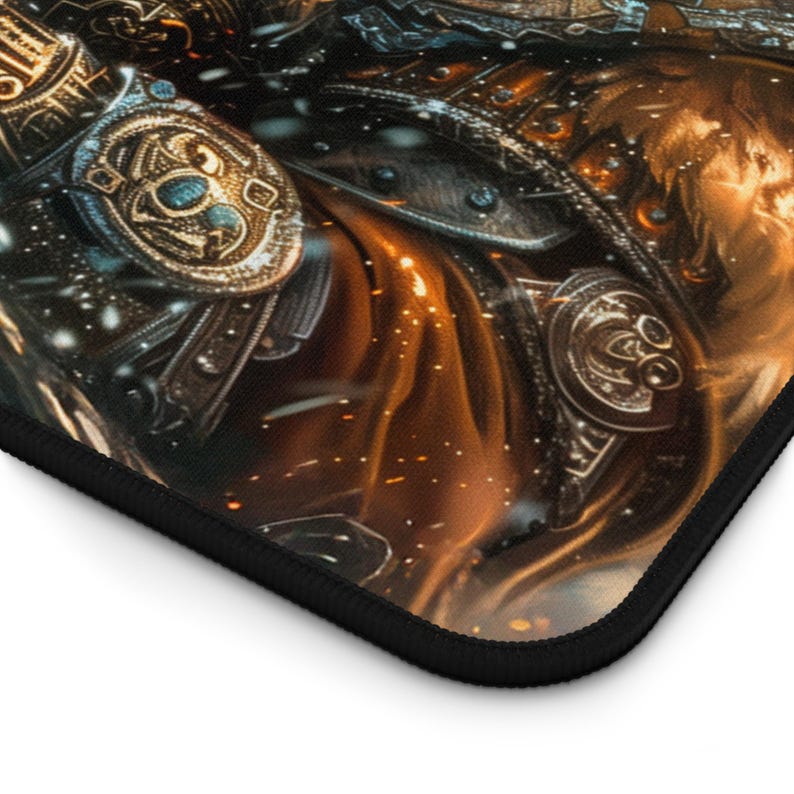 Fantasy Gaming Desk Mat, Dwarf With War Hammer Playmat, Mousepad, Table ...