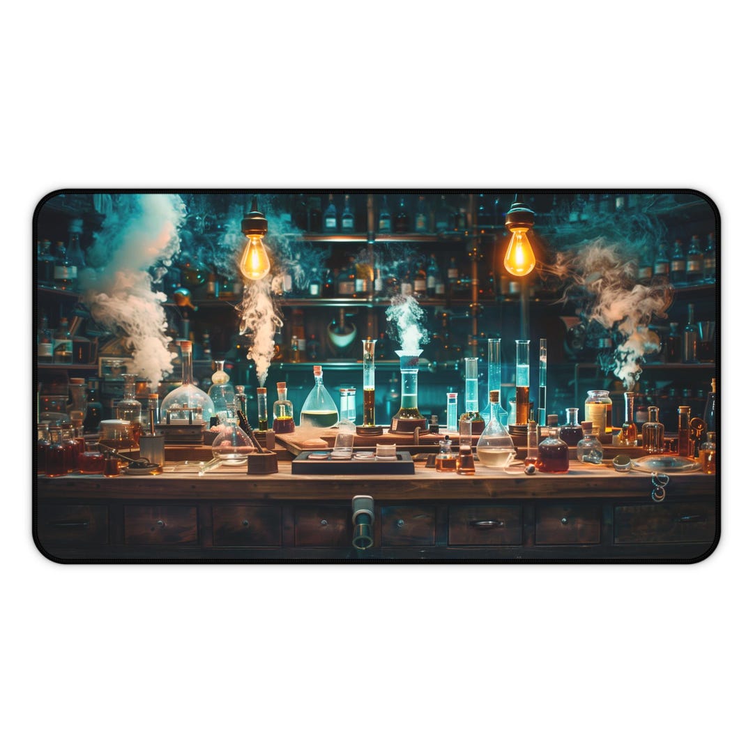 The Lab of Doctor Jeckyll Steampunk Gaming Desk Mat, Magic Playmat, TCG ...