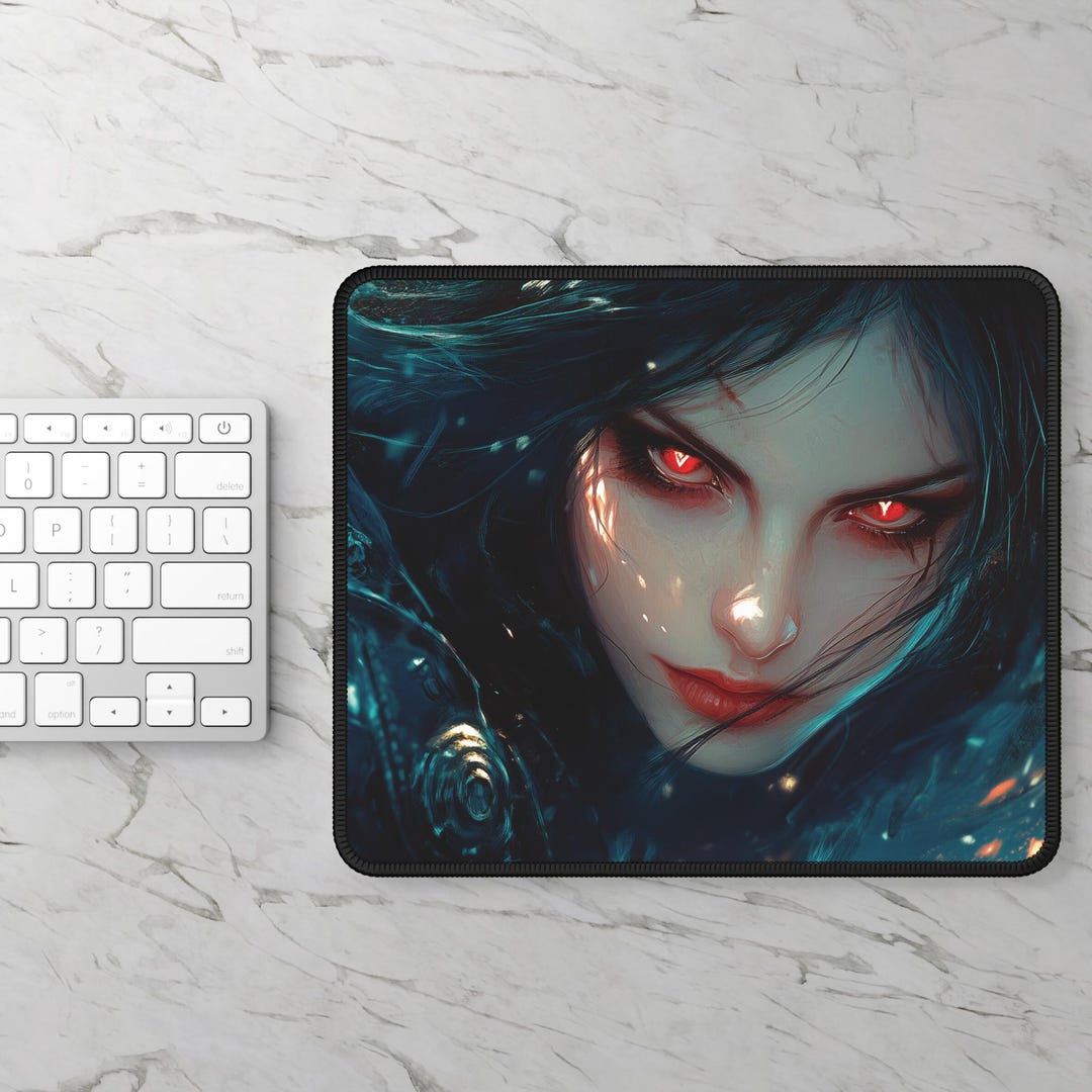 Vampire Seduction Gaming Mouse Pad, Fantasy Playmat, Gothic Desk Decor ...