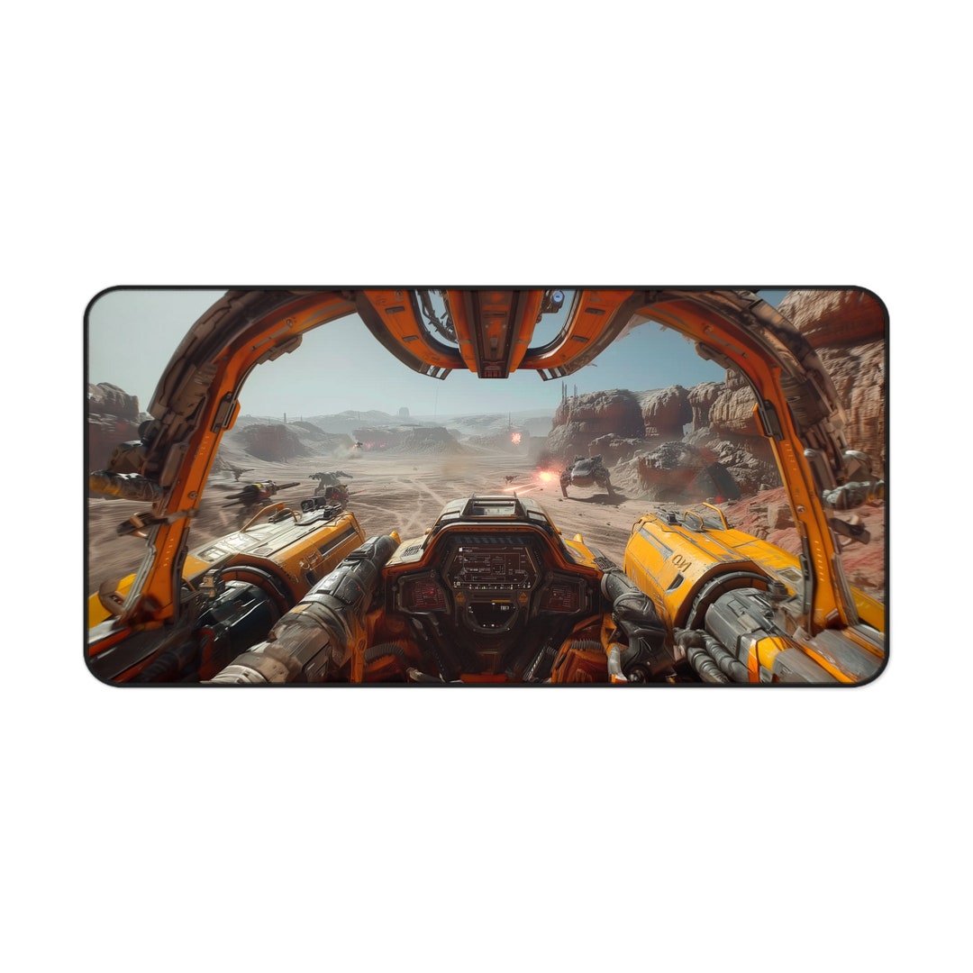 Mech Pilot View Sci-fi Gaming Desk Mat, Mecha, Magic Playmat, TCG ...