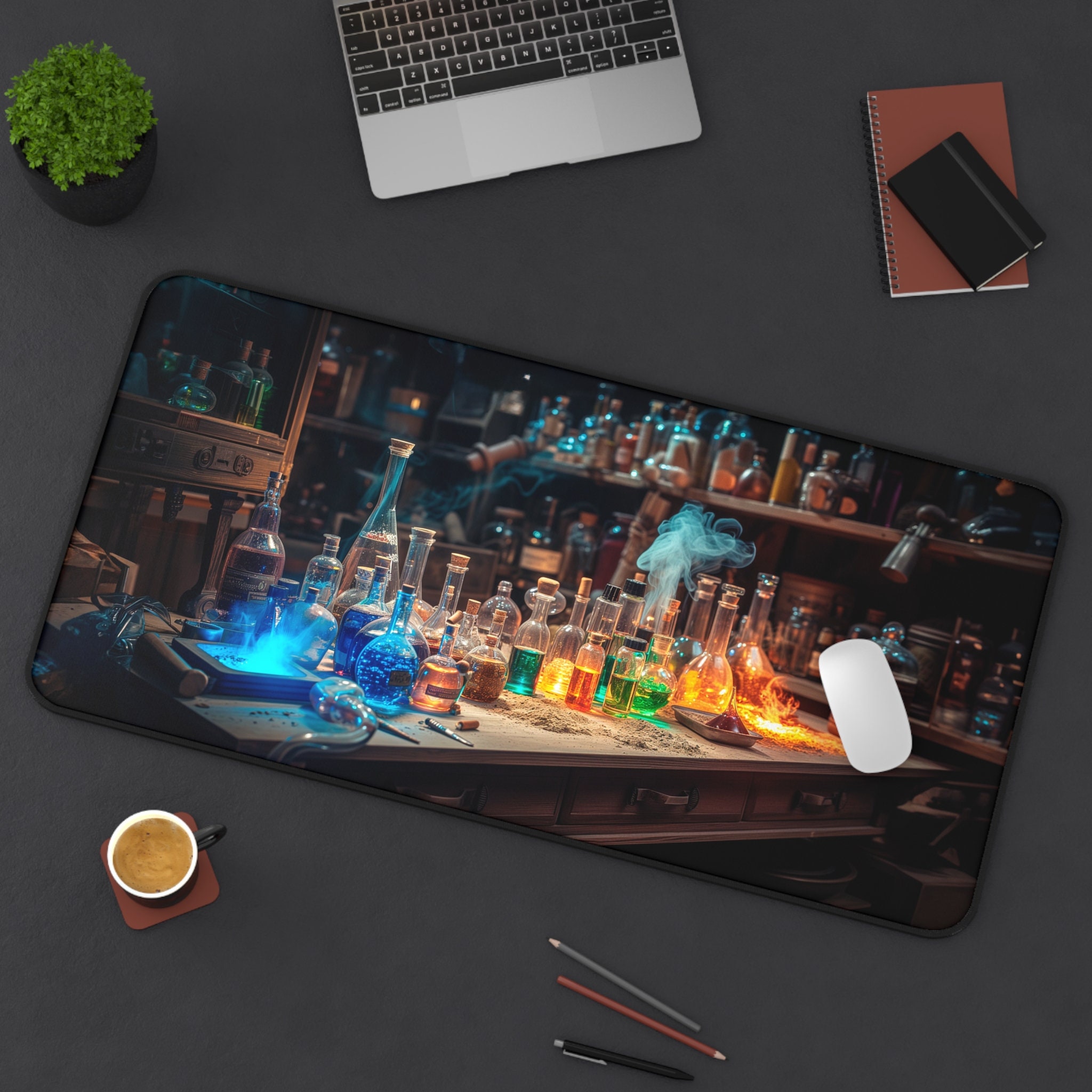 Alchemist Workshop Fantasy Gaming Desk Mat, Magic Playmat, TCG Playmat ...