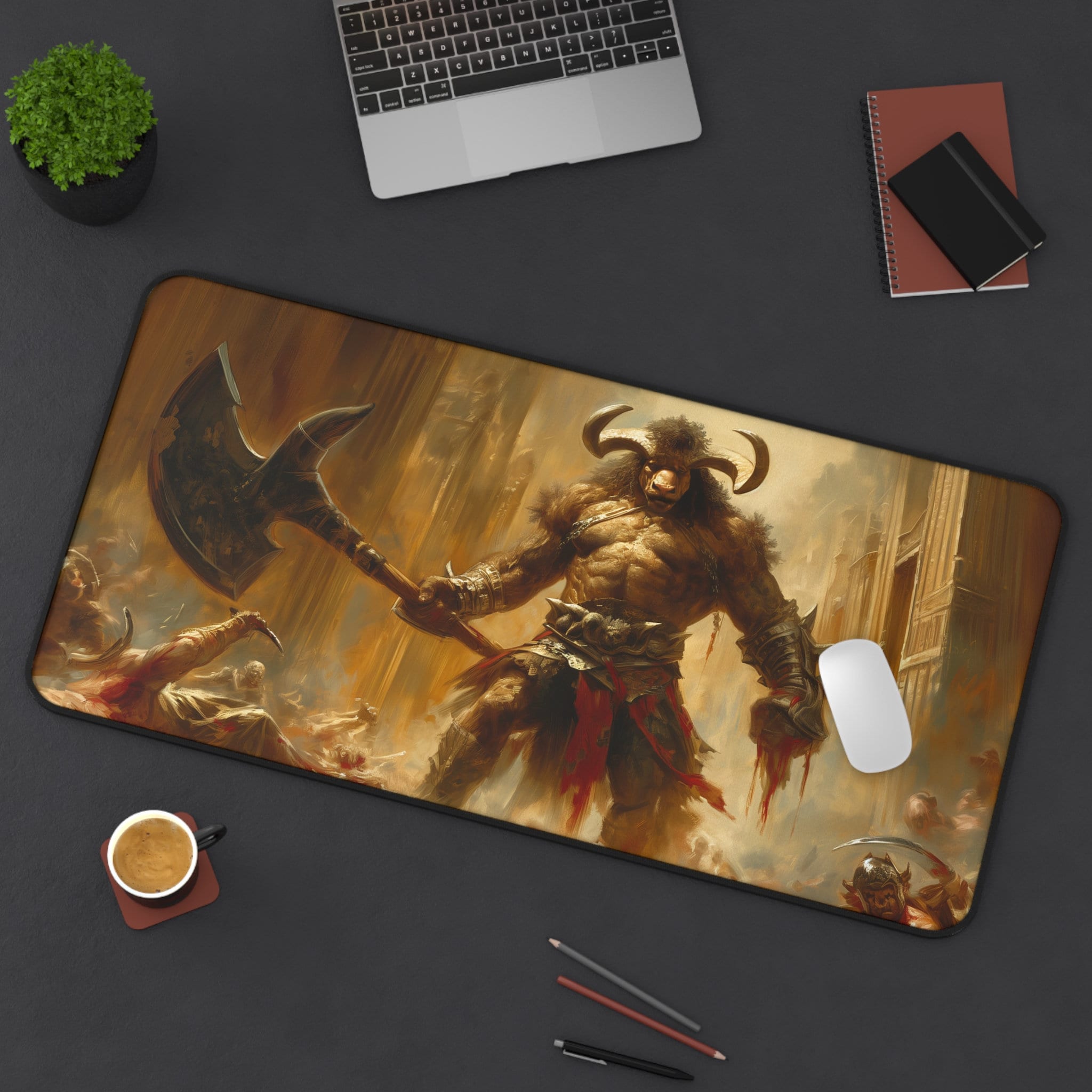 Minotaur Rampage Fantasy Gaming Desk Mat, Magic Playmat, TCG Playmat ...