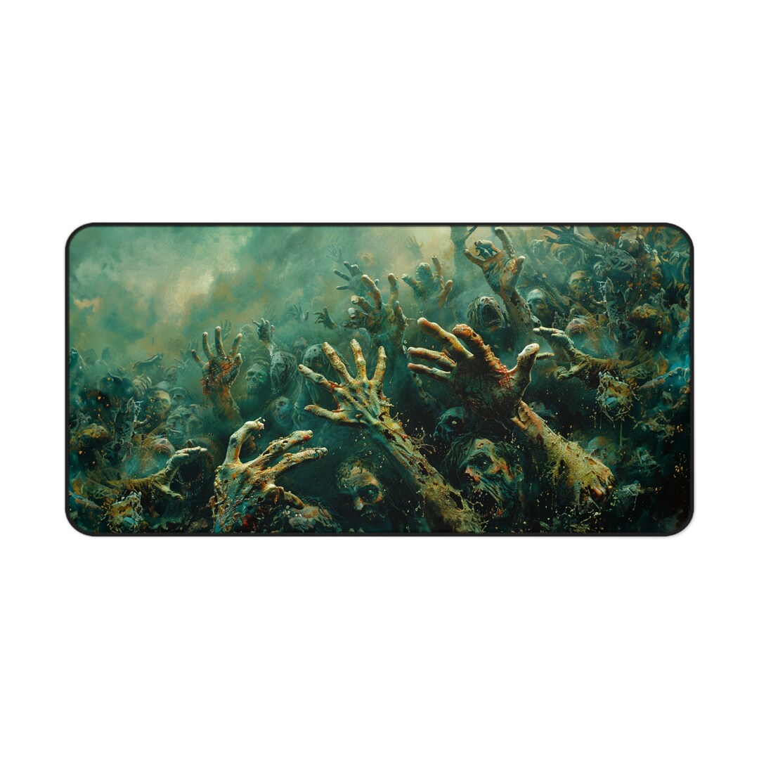 Zombie Nightmare Gaming Desk Mat, Undead Horde, Magic Playmat, TCG ...