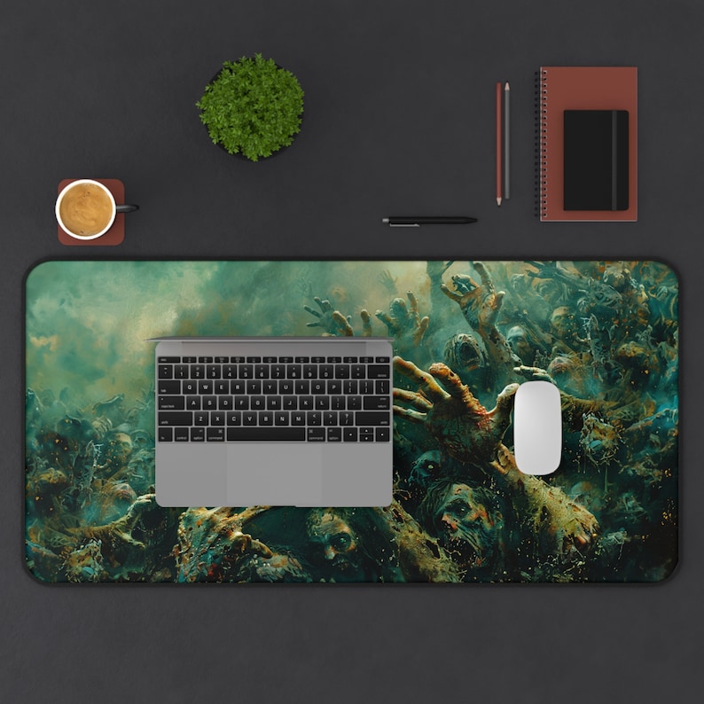 Zombie Nightmare Gaming Desk Mat, Undead Horde, Magic Playmat, TCG ...