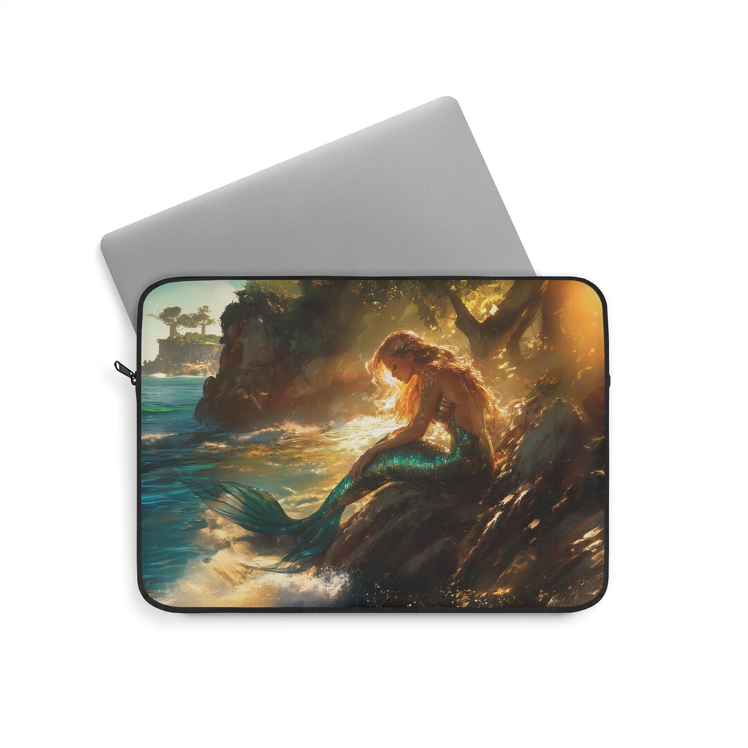 Little Mermaid Fairytale Laptop Sleeve, Fantasy Tablet Cover - Laptop ...