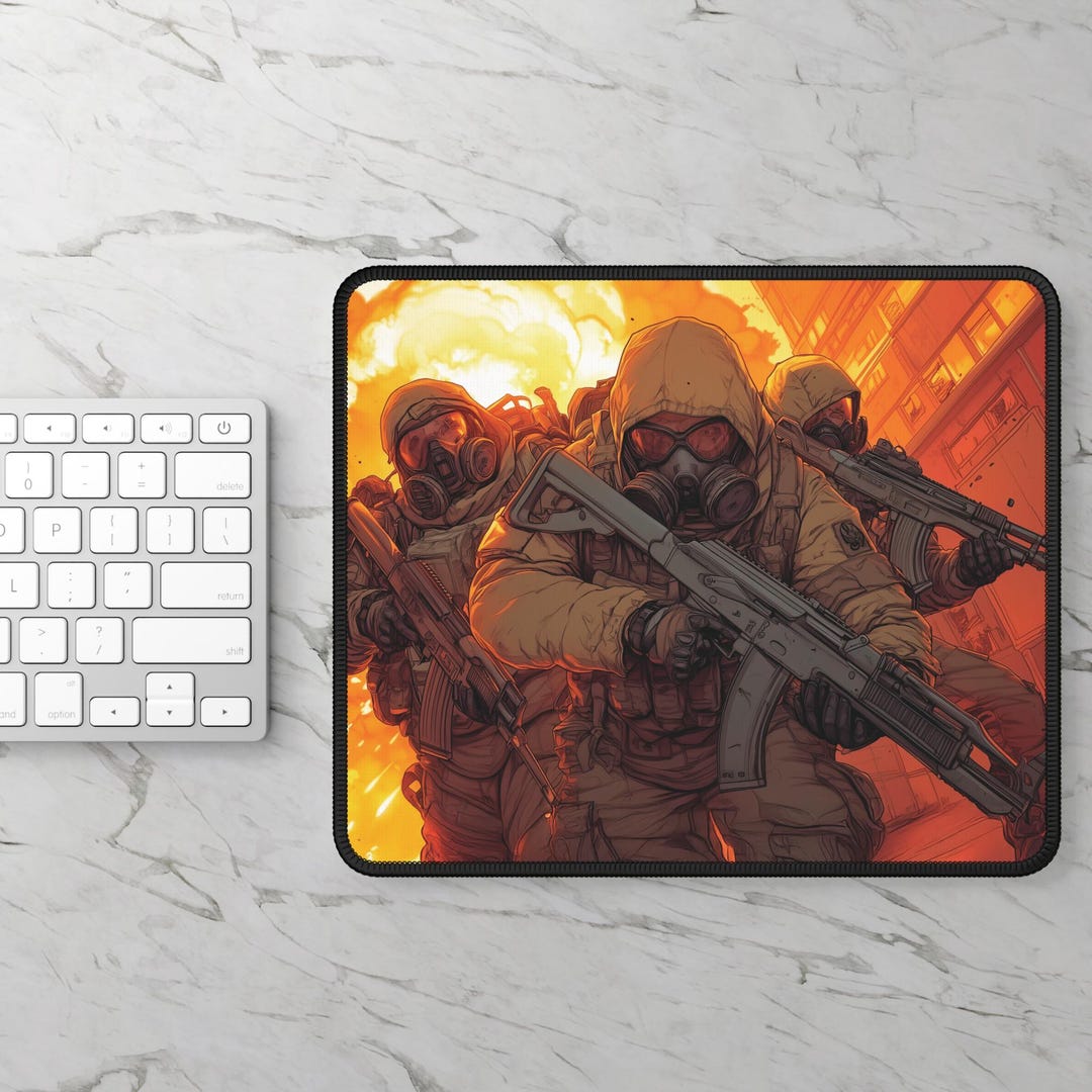 Military Gaming Mouse Pad, Soldiers, Warfare - Unique Office Desk Decor ...