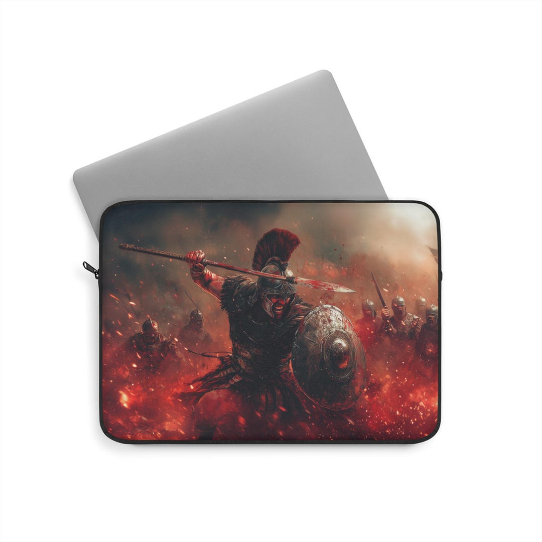Spartan Warrior Laptop Sleeve - Battle of Thermopylae Tablet Sleeve ...