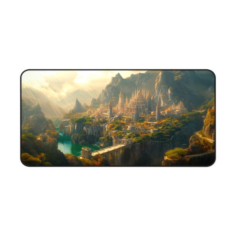 Kingdom of the Elves Fantasy Gaming Desk Mat, Scenic , Elf, Magic, TCG ...