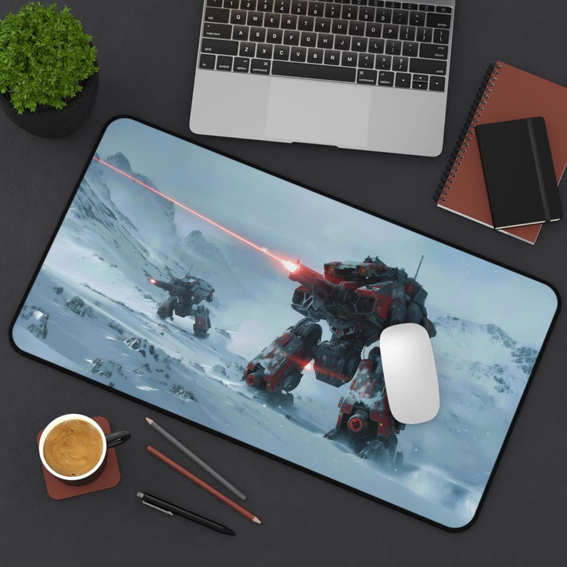 Sci-fi Tundra Walkers Mech Playmat, Gaming Pad, Sci-fi Game Mat, Ice ...