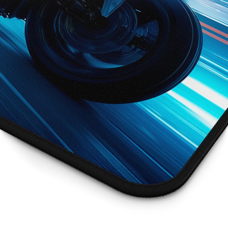 Futuristic Motorcycle Race Playmat, Desk Mat for Sci-fi Racing Game ...