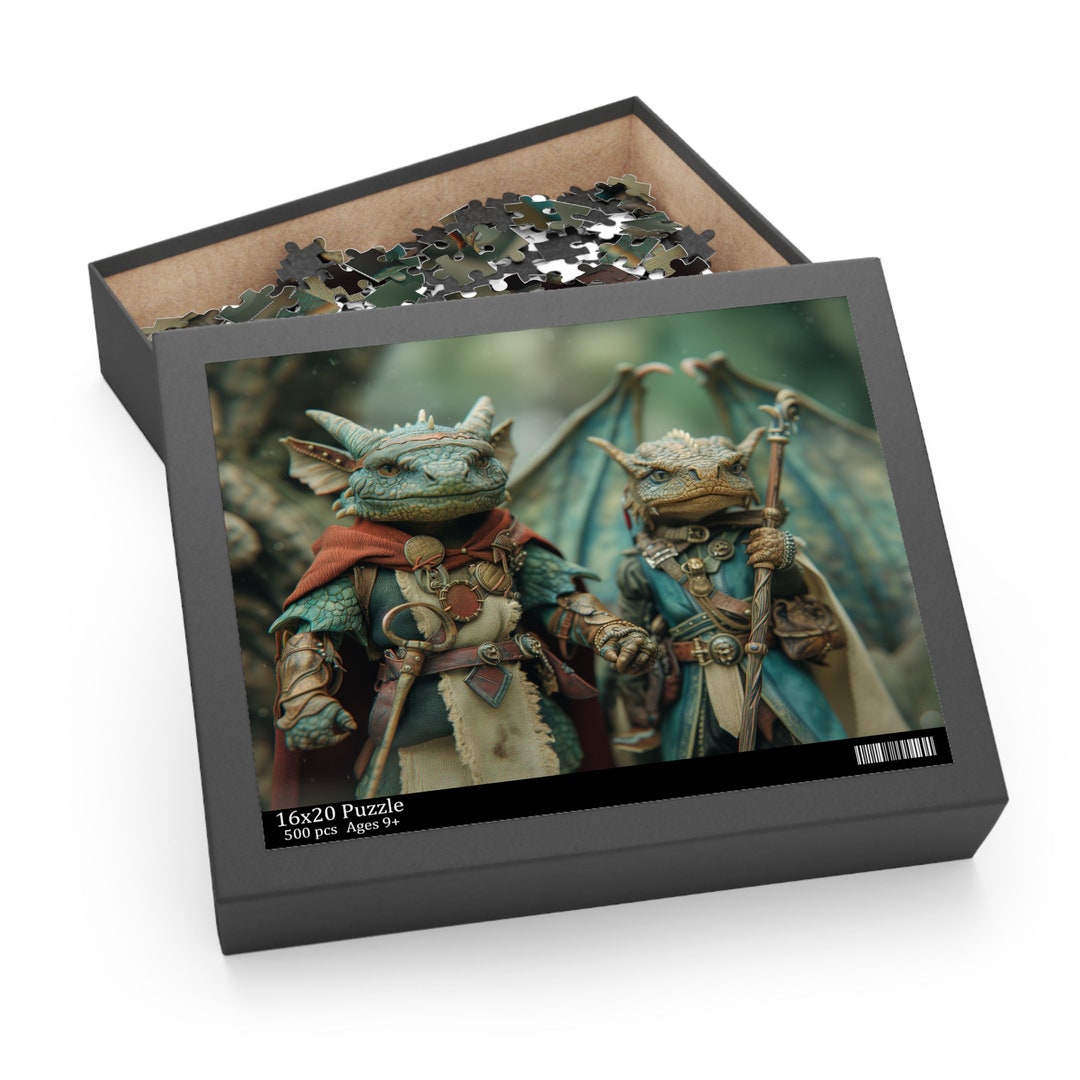 Dragonkin Adventurers Fantasy Puzzle (120 or 500-piece) Dragon Jigsaw ...