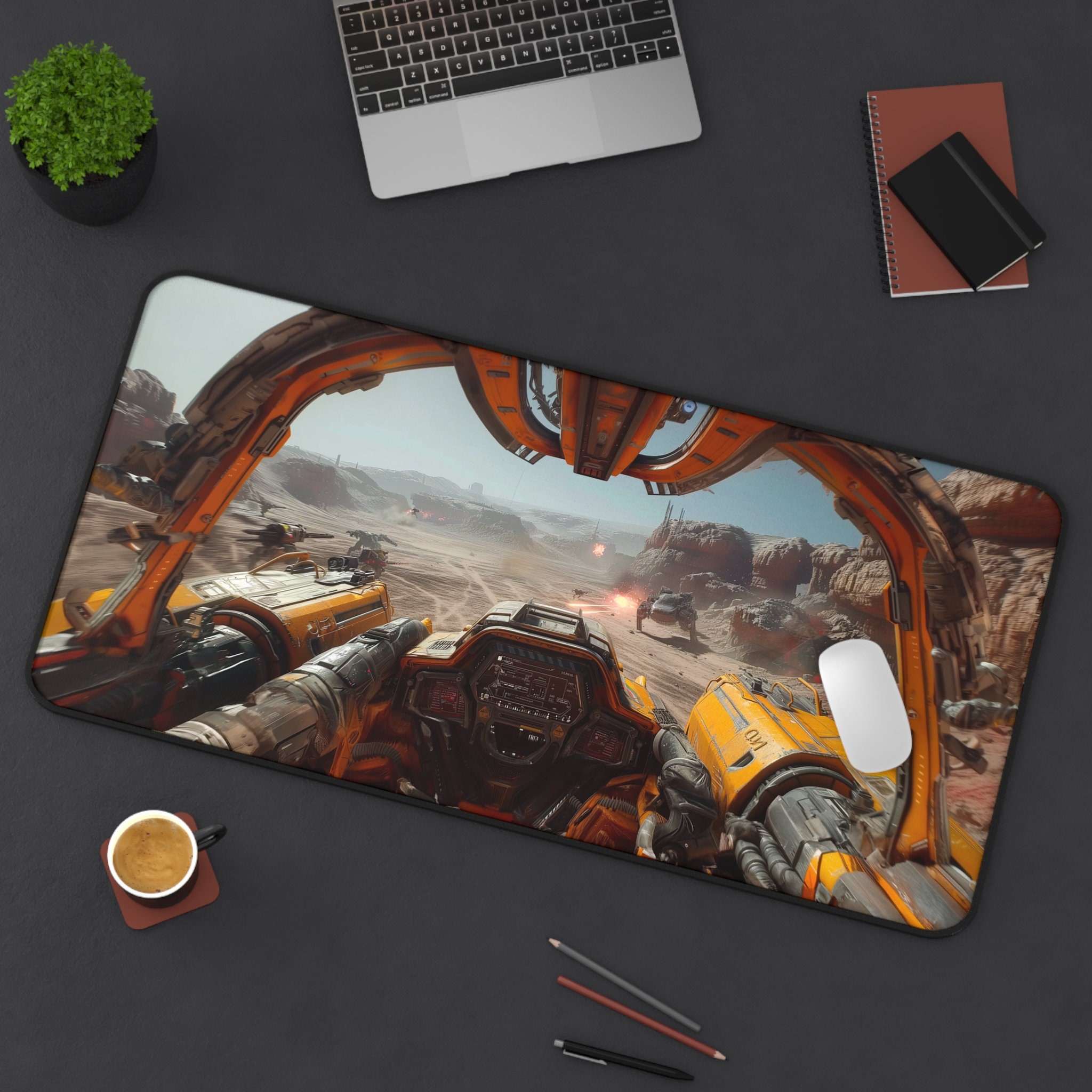 Mech Pilot View Sci-fi Gaming Desk Mat, Mecha, Magic Playmat, TCG ...