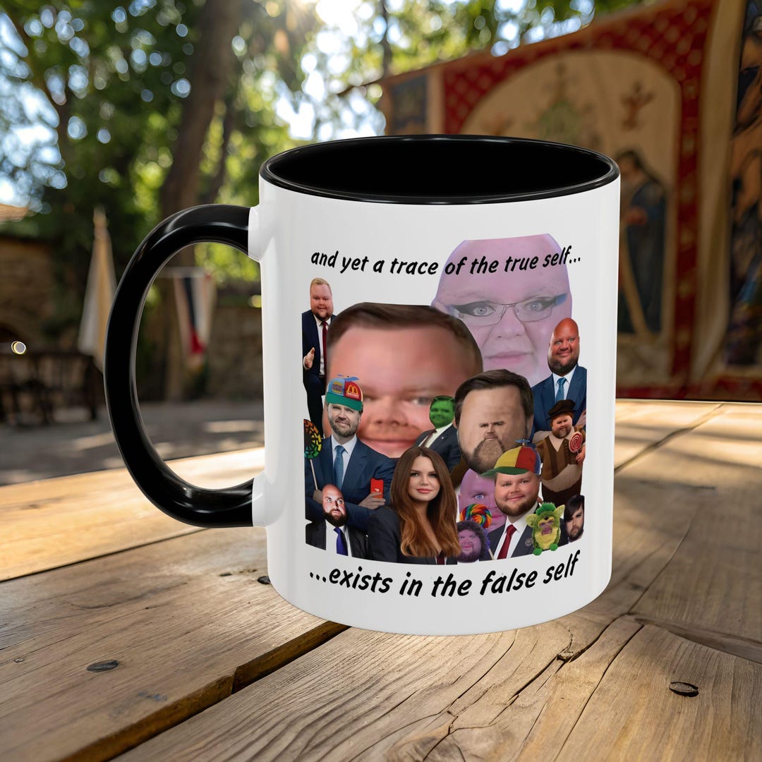 Funny JD Vance Meme Image Coffee Cup, Self-reflection Gift, 11oz ...