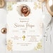 Rustic Baptism Invitation Template; Christening Invite Template ...